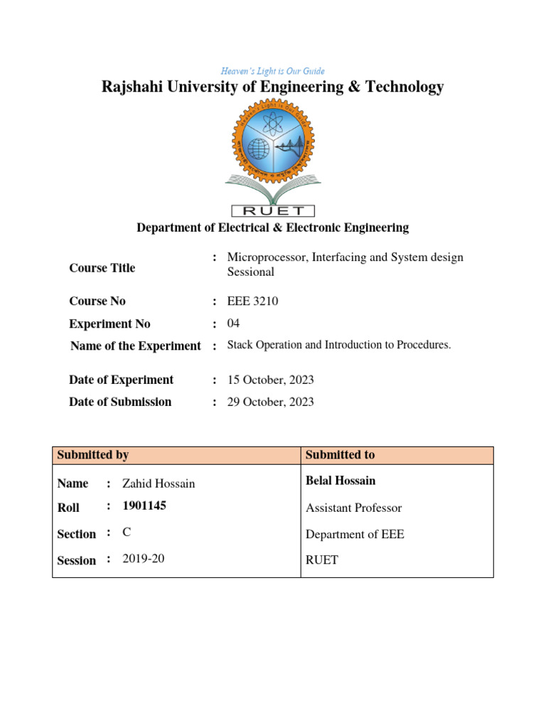 Experiment 4 | PDF | Pointer (Computer Programming) | Computer Hardware