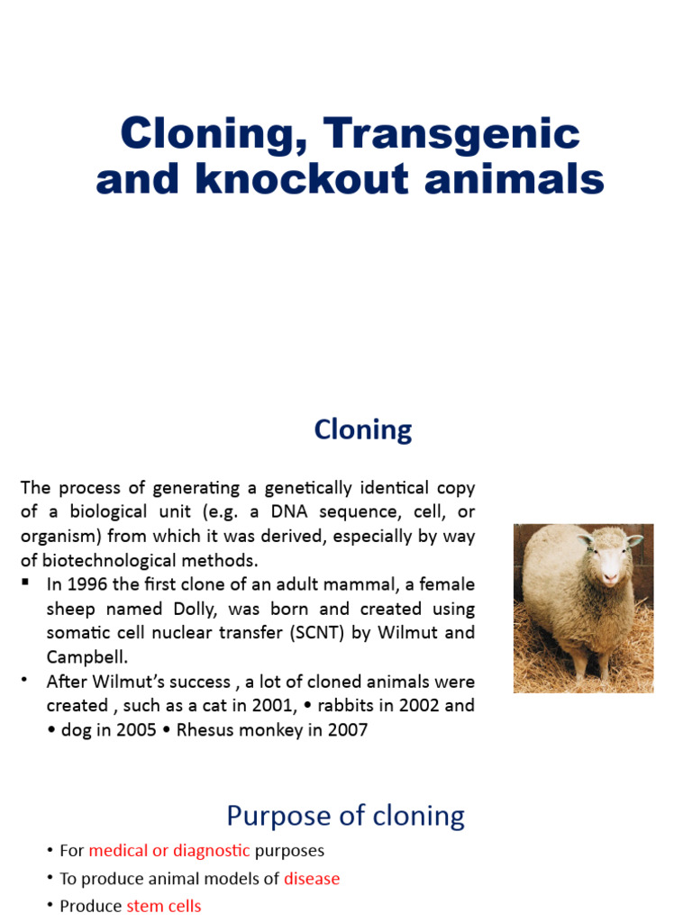 cloning | PDF | Cloning | Transgene