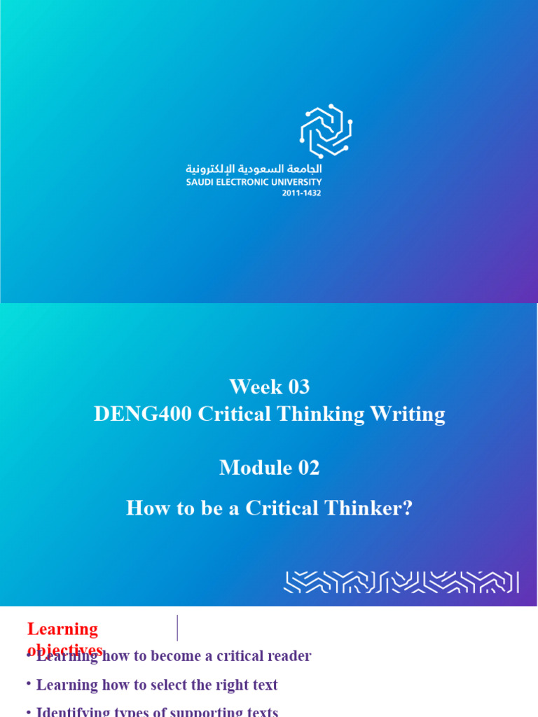 How To Be Critical Thinker? | PDF | Libraries | Internet
