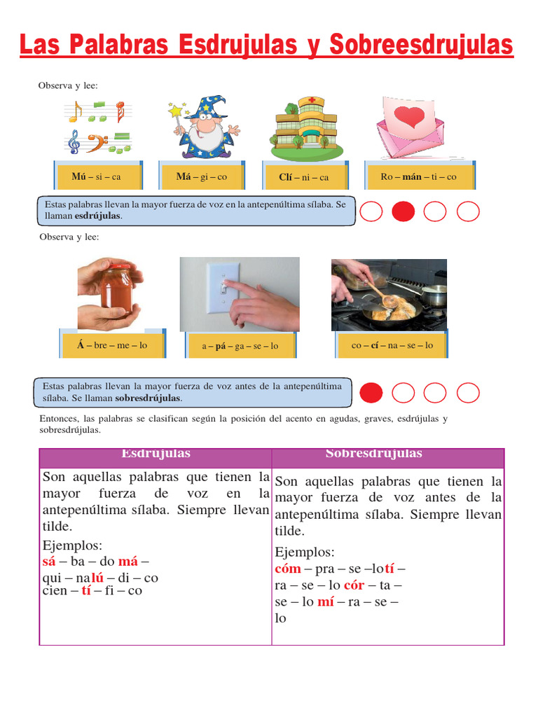 El-Acento-en Palabras Sobreesdrujulas | PDF | Lingüística | Voz humana