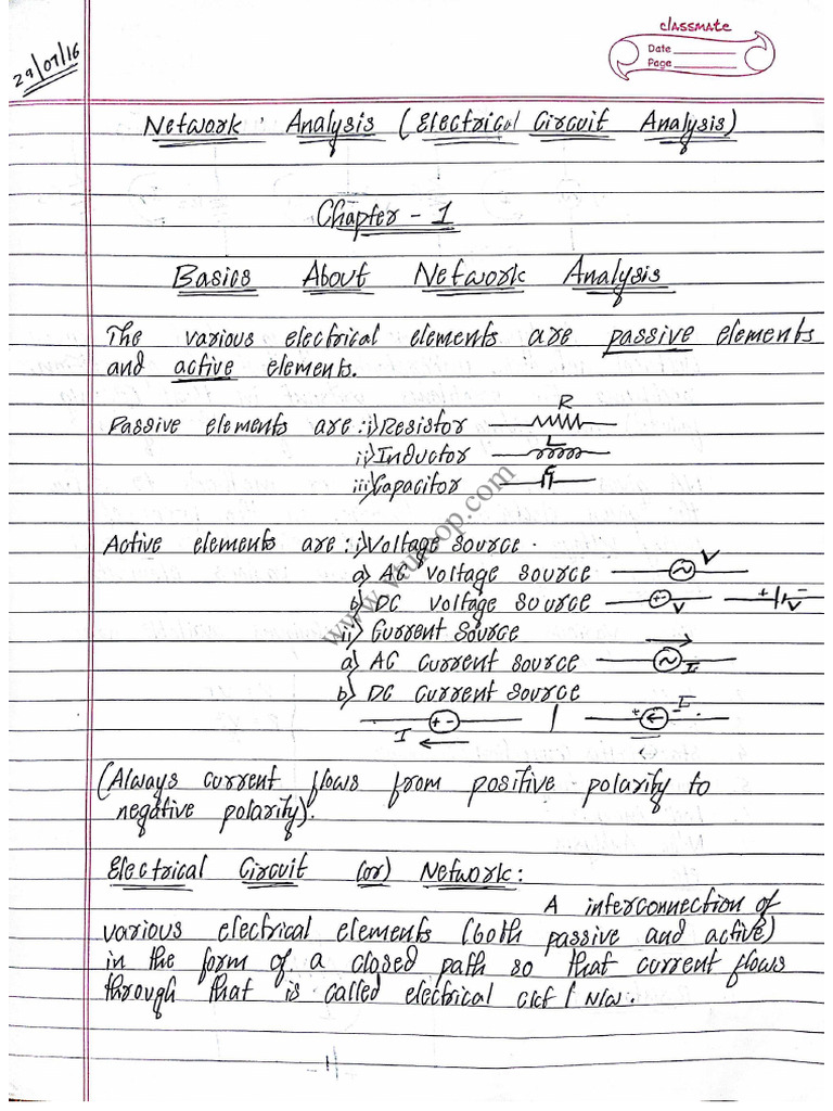 18EC34 - Network Analysis Module 1 | PDF