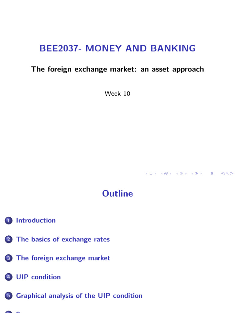 Week 10 Lecture Slides | PDF | Foreign Exchange Market | Exchange Rate