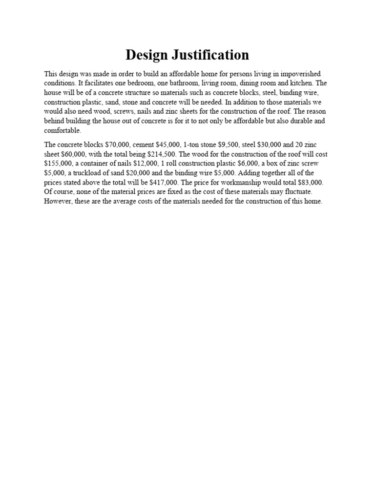 Design Justification | PDF