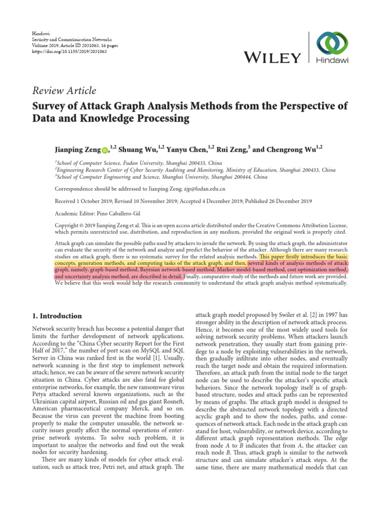Different Attack Graph 2031063 | PDF | Bayesian Network | Markov Chain