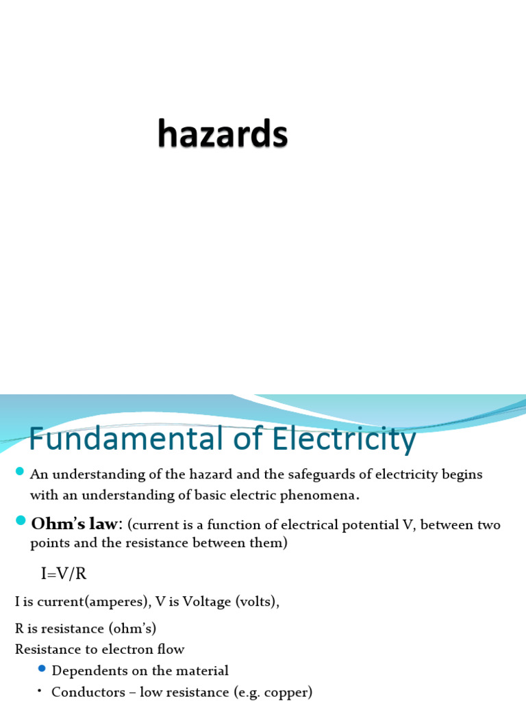 Electrical Hazard and Prevention | PDF | Electrical Resistance And ...