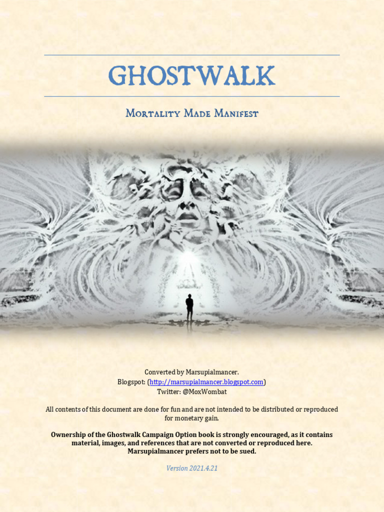 Ghostwalk 5E | PDF | Ghosts | Dwarf (Dungeons & Dragons)