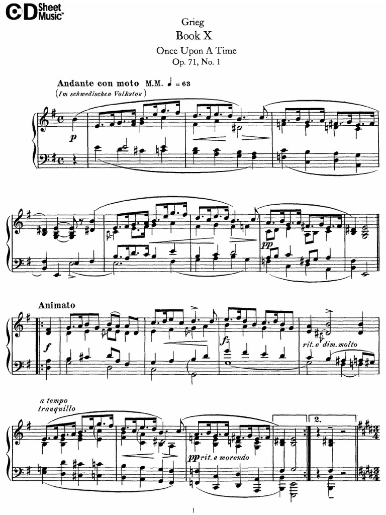 Grig Edvard - Liricheskie Pesi Tetrad 10 Op71 | PDF