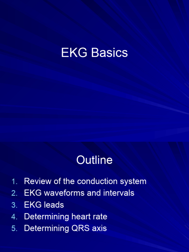 EKG Basics - Long | PDF | Electrocardiography | Causes Of Death
