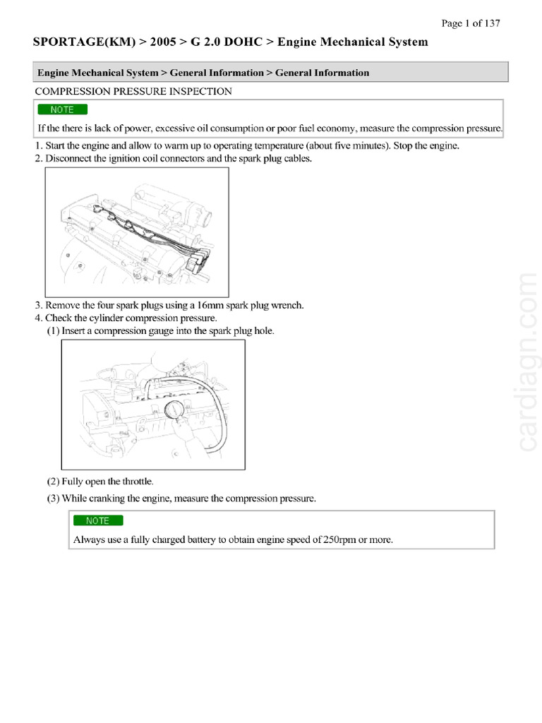 2005 Kia Sportage (KM) - Engine Mechanical System - Get Free | PDF