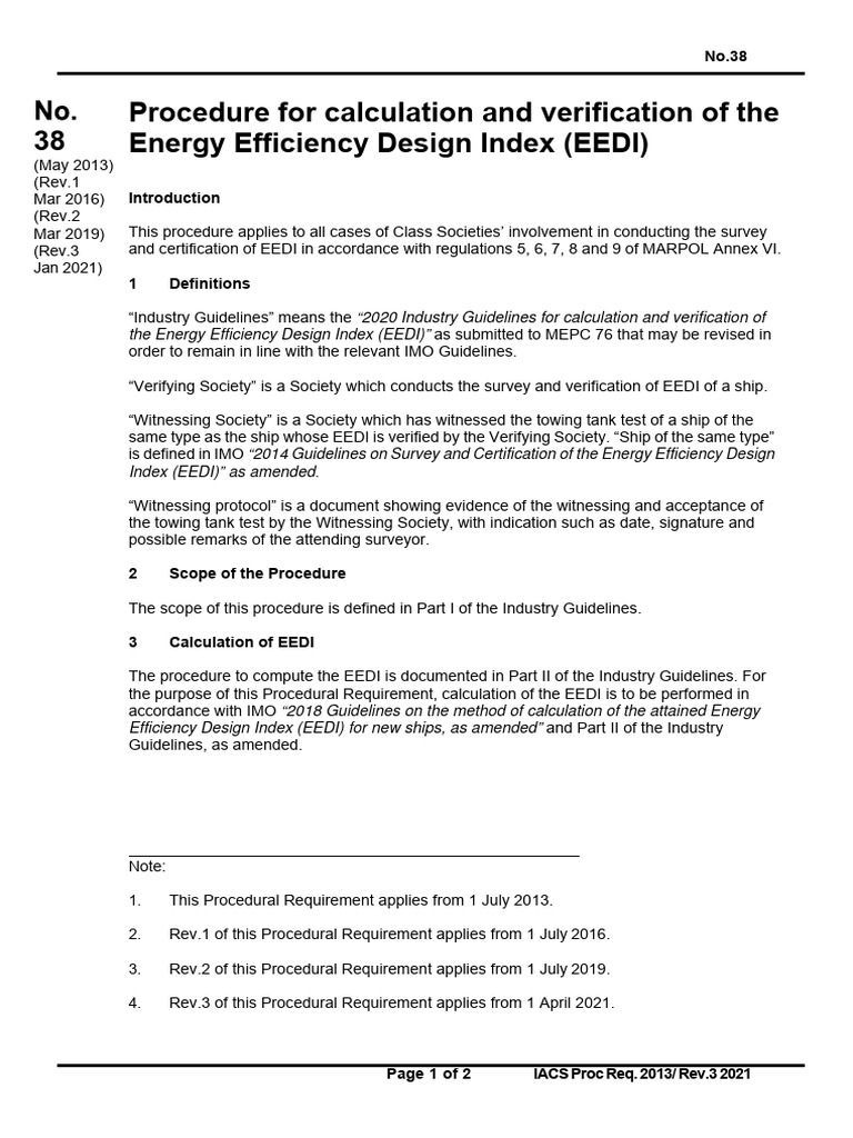 Eedi Calculation For Marine Ships Pdf Marine Propulsion