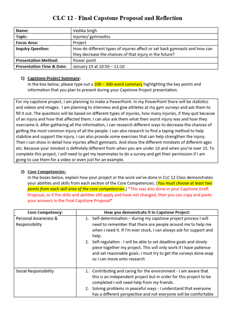 CLC 12-Combined Final Capstone Proposal Ref | PDF | Thought | Knowledge