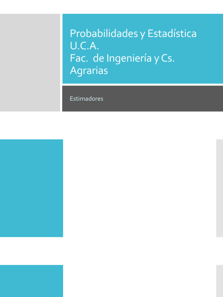 5_Estimadores II Parte | PDF | Teoría de la estimación | Estimador