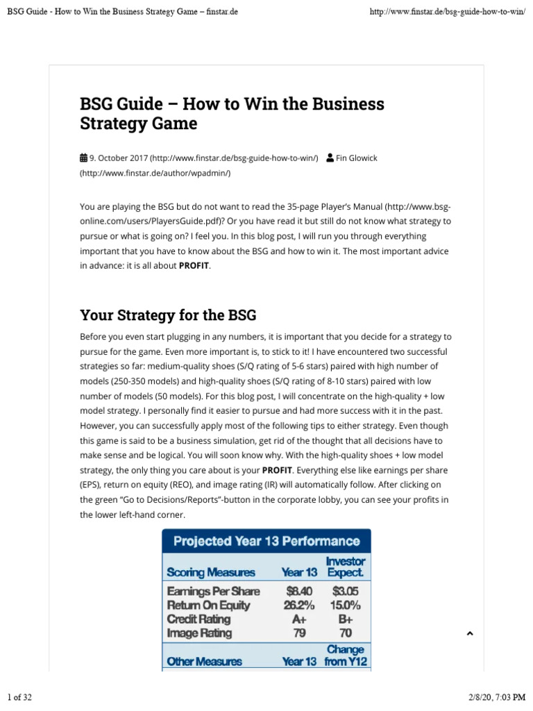 BSG Guide How To Win | PDF | Stocks | Dividend