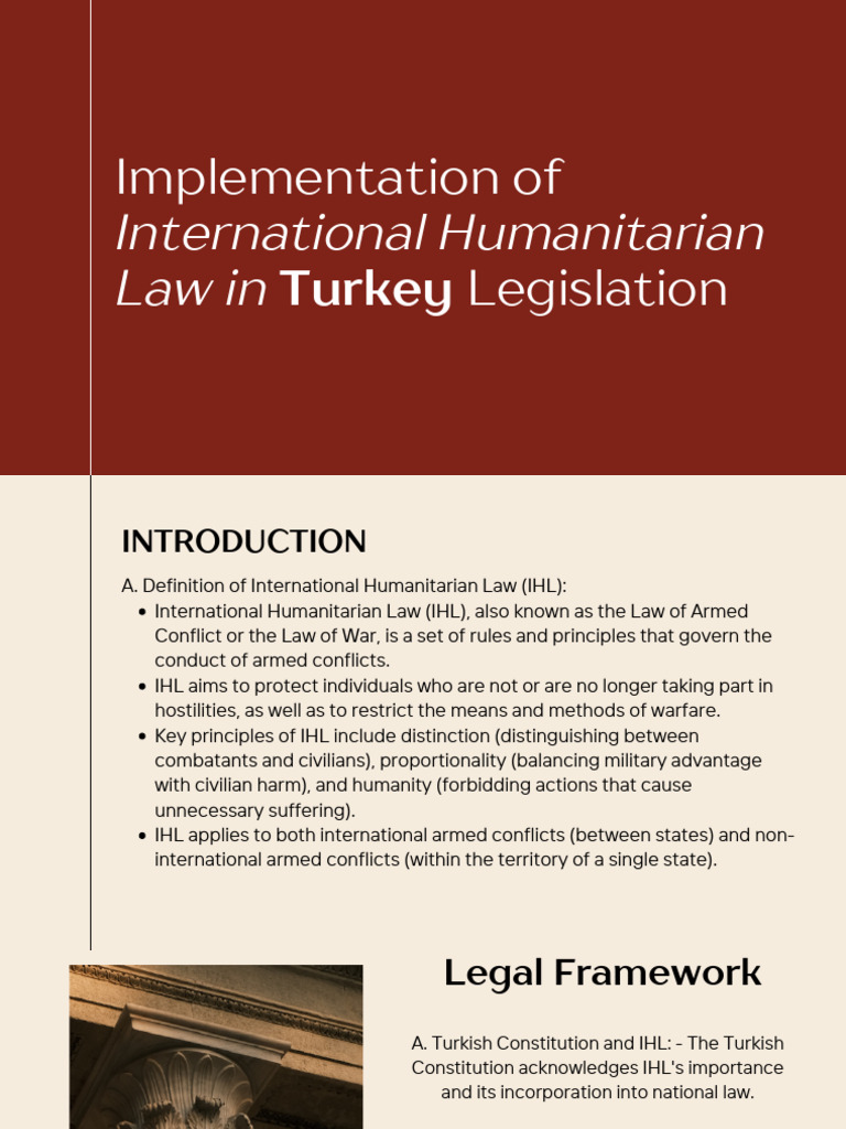 Turkey's Implementation of IHL | PDF | International Humanitarian Law ...