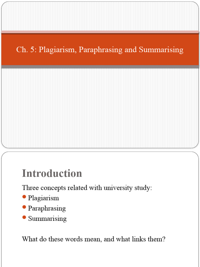 Understanding Plagiarism and Paraphrasing | PDF | Plagiarism | Knowledge
