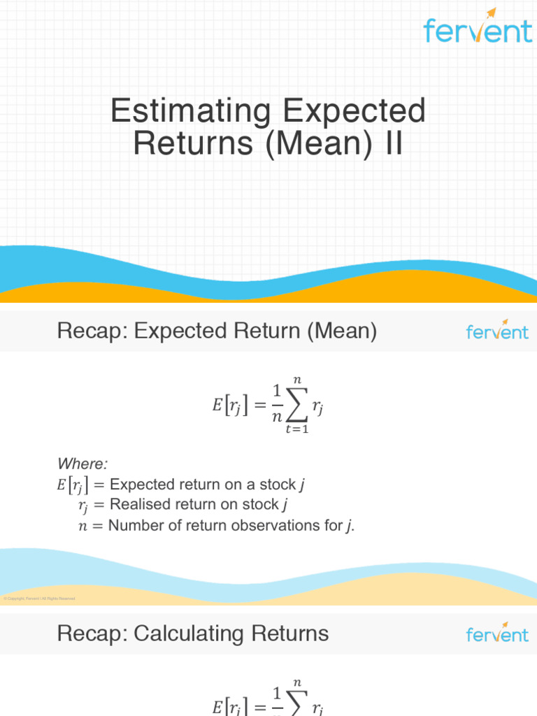 Estimating Expected Returns (Mean) With Python II | PDF | Computing | Property Law