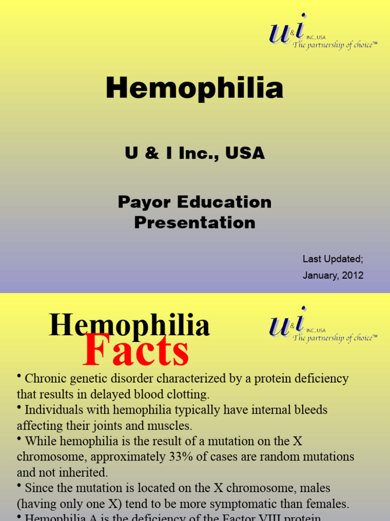 Hemophilia Presentation | PDF | Haemophilia | Blood