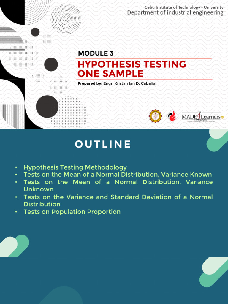 Es031 M3 Hypothesistestingsinglesample Pdf Statistical Hypothesis