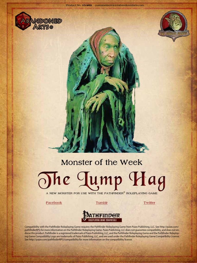 Monster of The Week - Lump Hag | PDF | Copyright | License