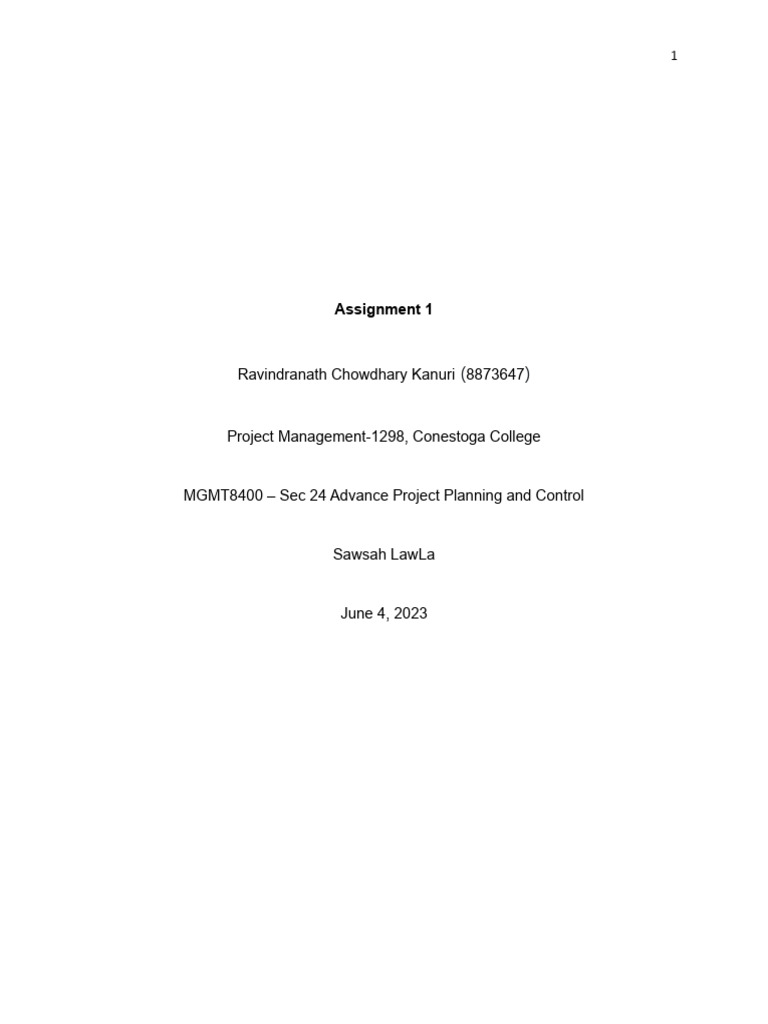 Assignment 1 | PDF | Request For Proposal | Procurement