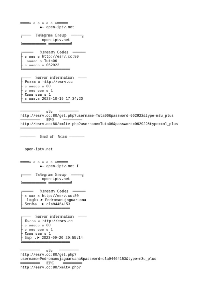 200 Codes Xtream IPTV - 2024 VIP Premium | PDF