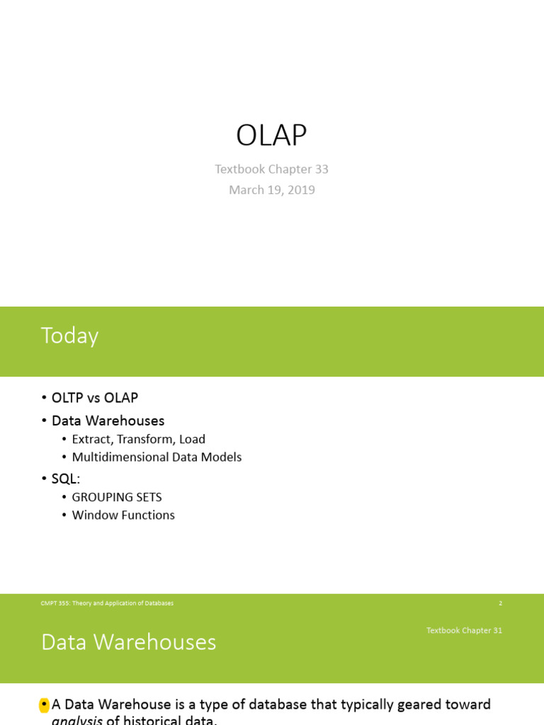 17 OLAP | PDF | Data Warehouse | Databases