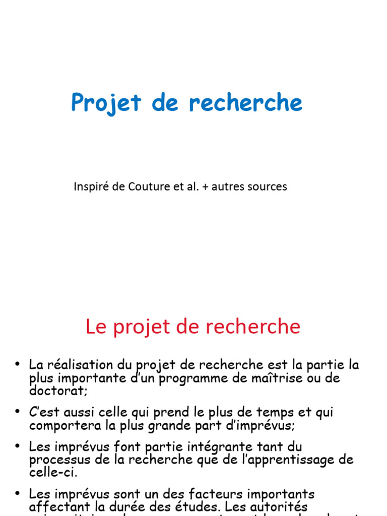 Projet Recherche | PDF