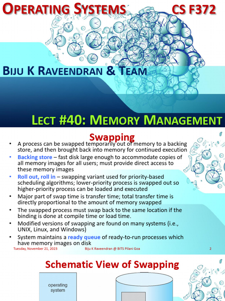 Lec40 Memorymanagement | PDF | Computer Data | Computer Programming Lec40 Memorymanagement | PDF | Computer Data | Computer Programming