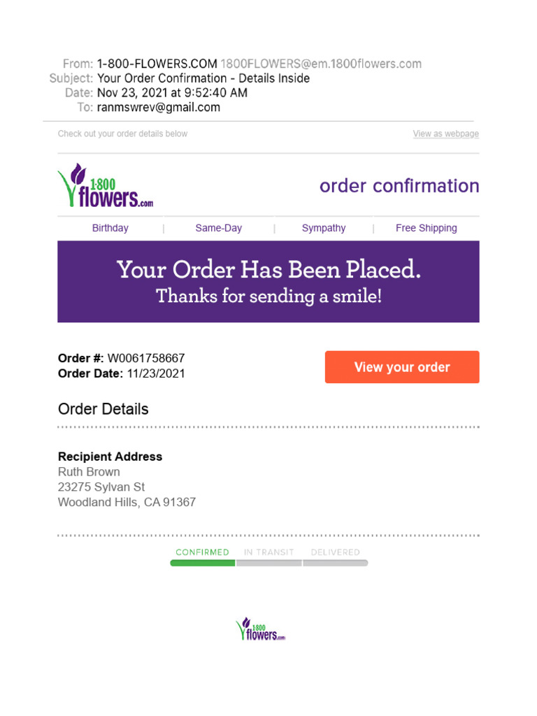 Your Order Confirmation - Details Inside | PDF