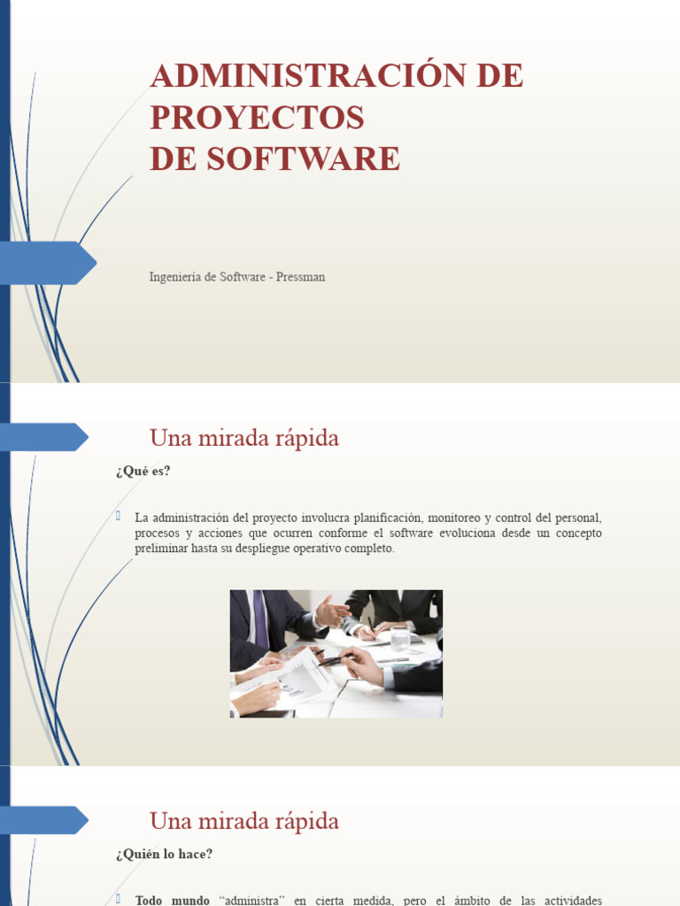 Administración Efectiva de Proyectos de Software | PDF | Software ...