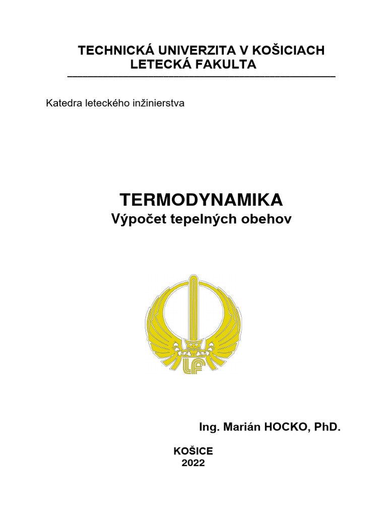 Termodynamika Výpočet Tepelných Obehov | PDF