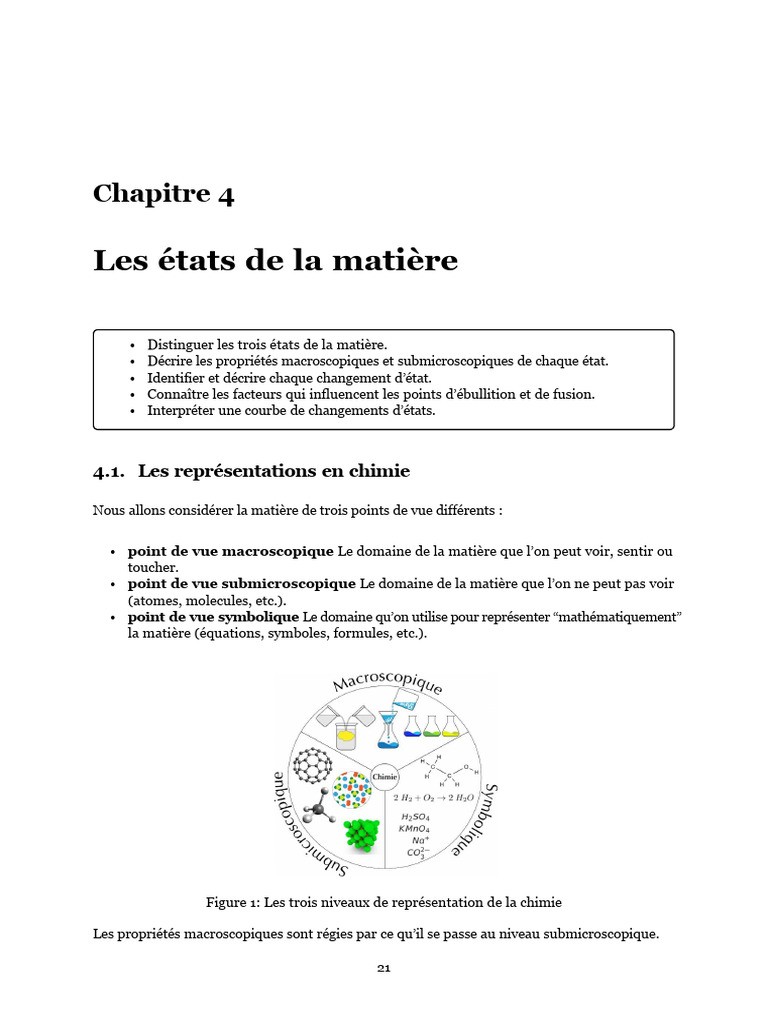 États de la matière et changements d'état | PDF | Gaz | Température
