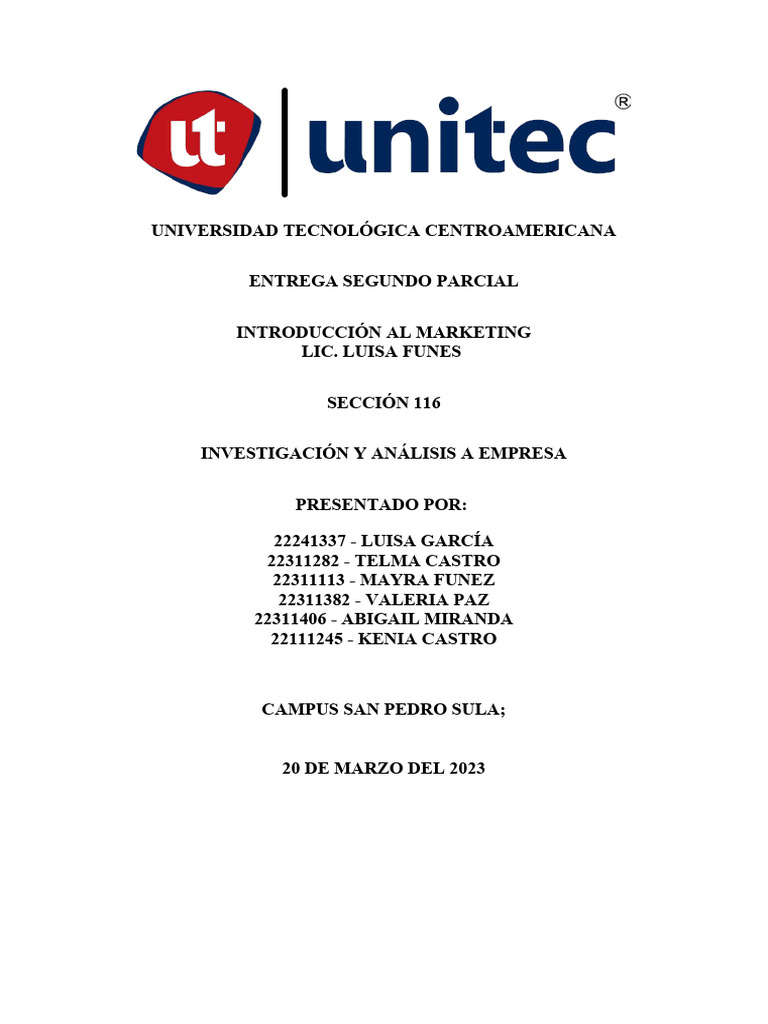 Informe Final - Intro A Marketing | PDF | Hotel | ensalada