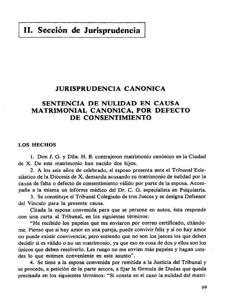 Nulidad Matrimonial: Consentimiento | PDF | Anulación | Caso de ley