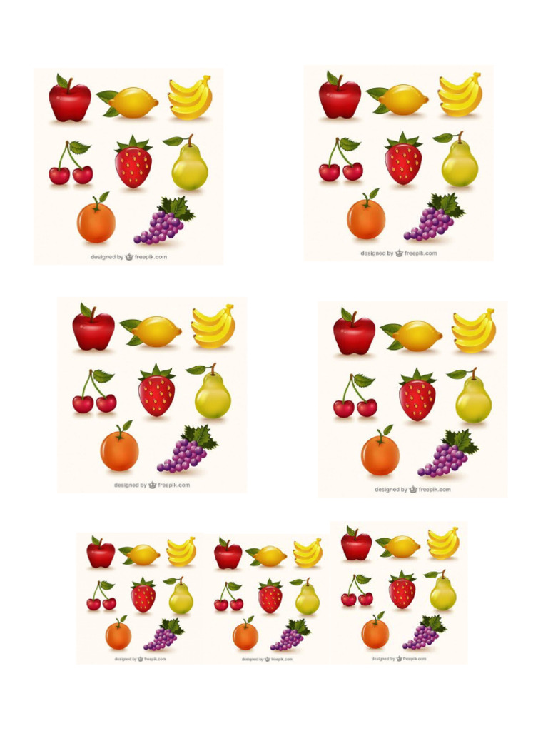 Manualidad HMN Beatriz Frutas | PDF