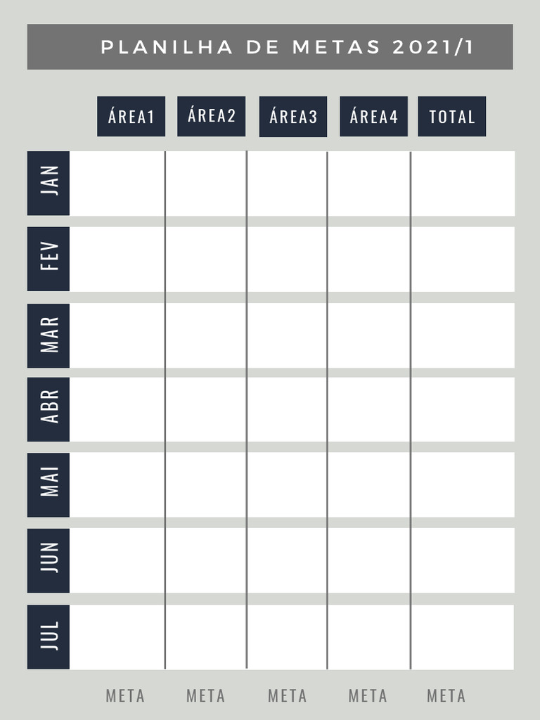 Planilha de Metas | PDF