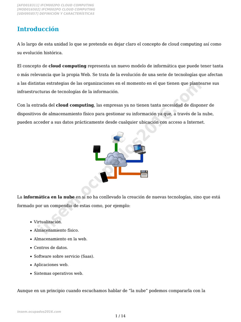 Ifcm002po Cloud Computing | PDF | Computación en la nube | Internet