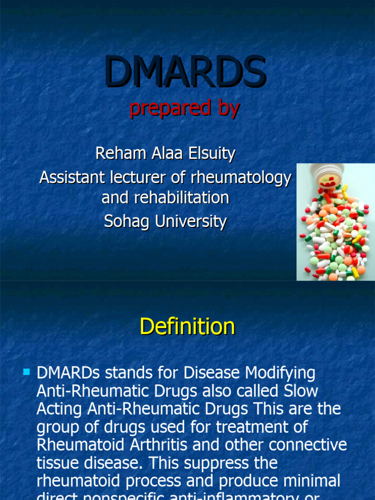 Seminar On DMARDS | PDF | Rheumatoid Arthritis | Arthritis