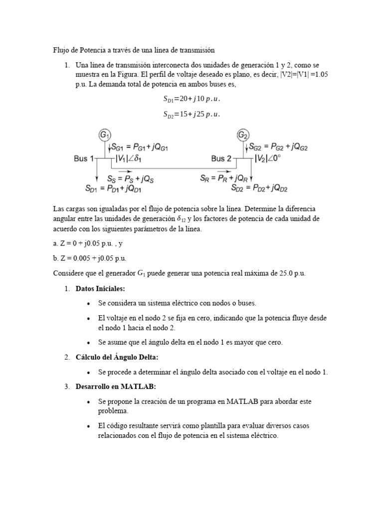 Flujo de Potencia A Través de Una Línea de Transmisión | PDF ...