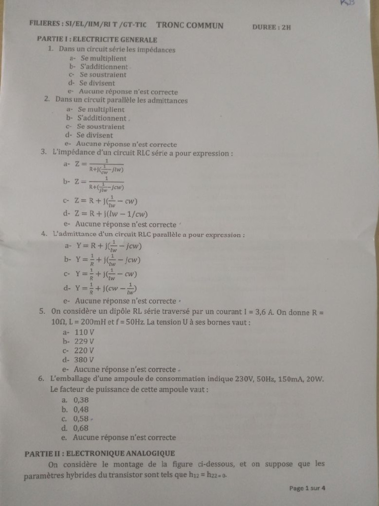 Électricité Générale | PDF