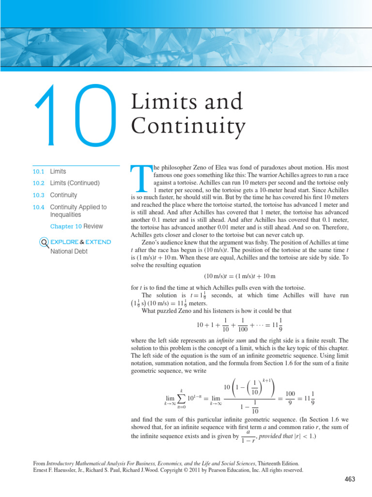 File Limits and Continuity | Download Free PDF | Summation | Function (Mathematics)