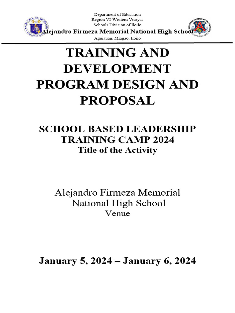 SSLG SBLTC Program Design and Proposal | PDF | Leadership | Learning