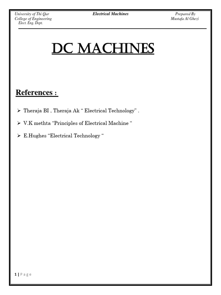 Electrical Machine I | PDF