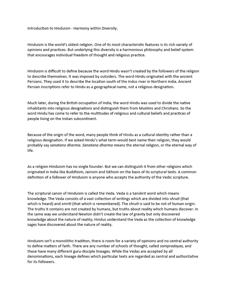 Introduction To Hinduism | Download Free PDF | Brahman | Moksha