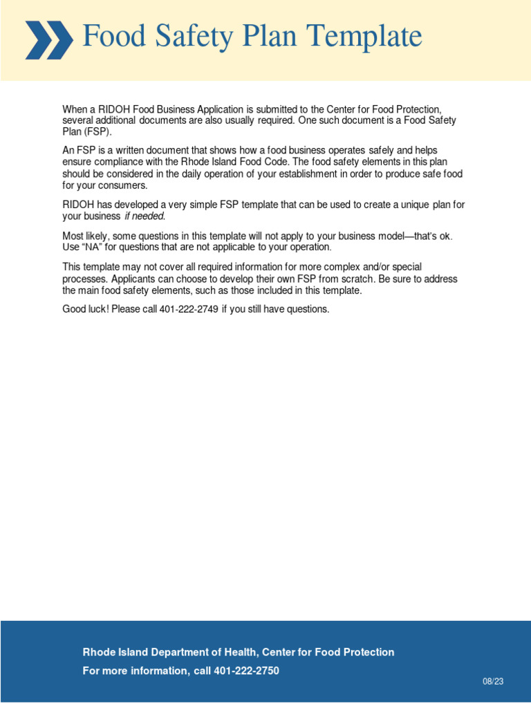 Food Safety Plan | PDF | Disinfectant | Food Safety