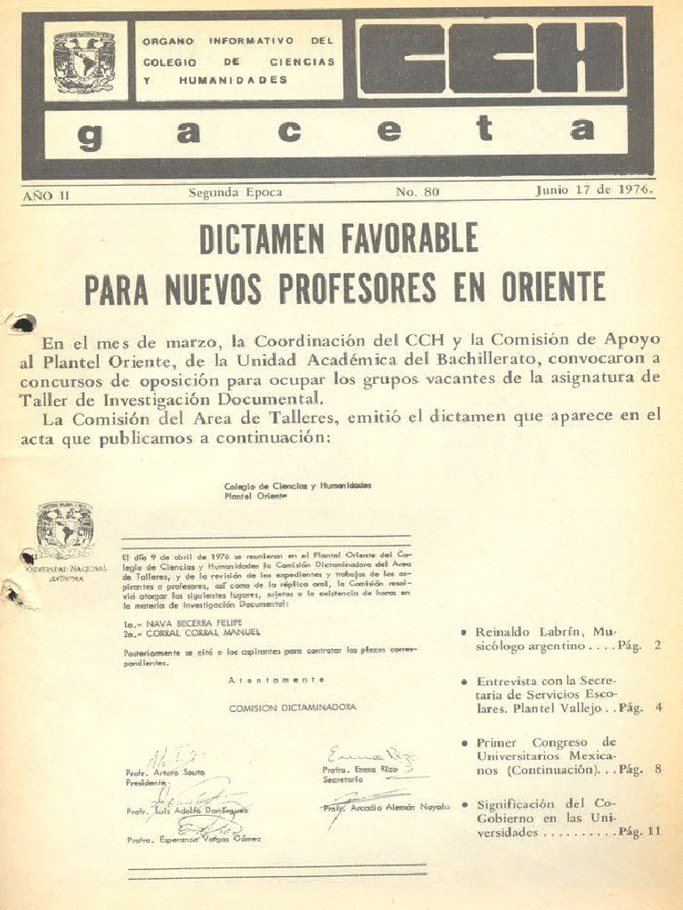 Gaceta CCH Oriente | PDF