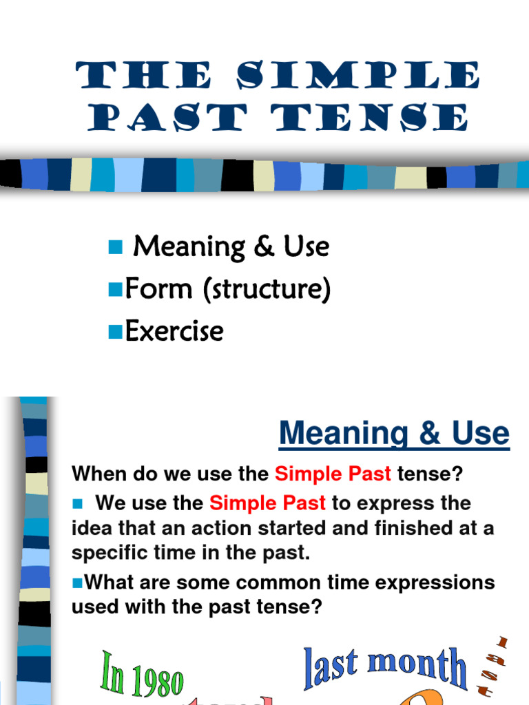 Simple Past Explicación de Clase | PDF | Verb | Grammatical Tense