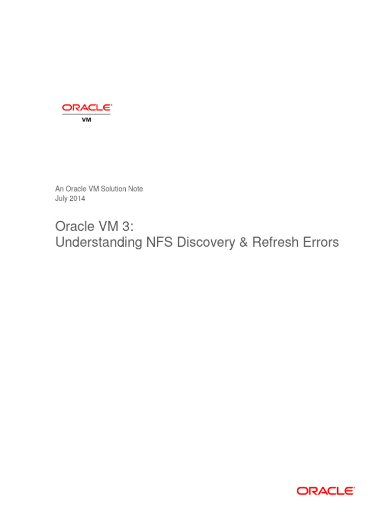 Sn05501 Understanding Nfs Discovery Errors Pdf File System Computer File