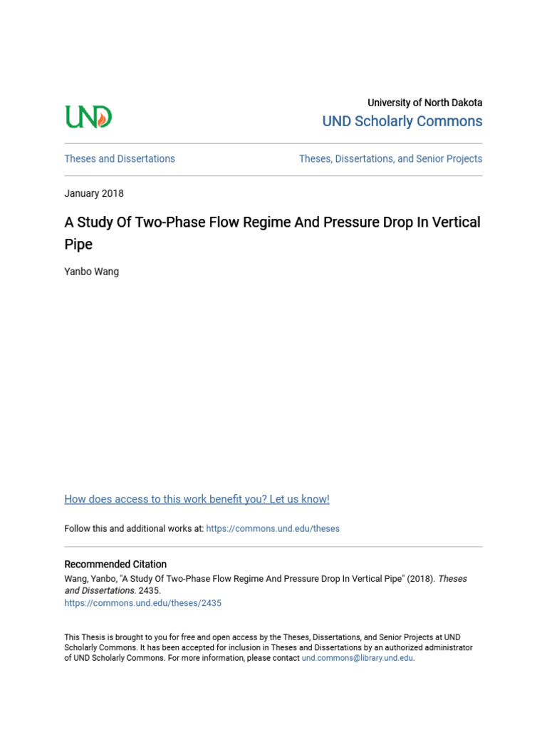 Two-Phase Flow and Pressure Drop Study | PDF | Fluid Dynamics ...