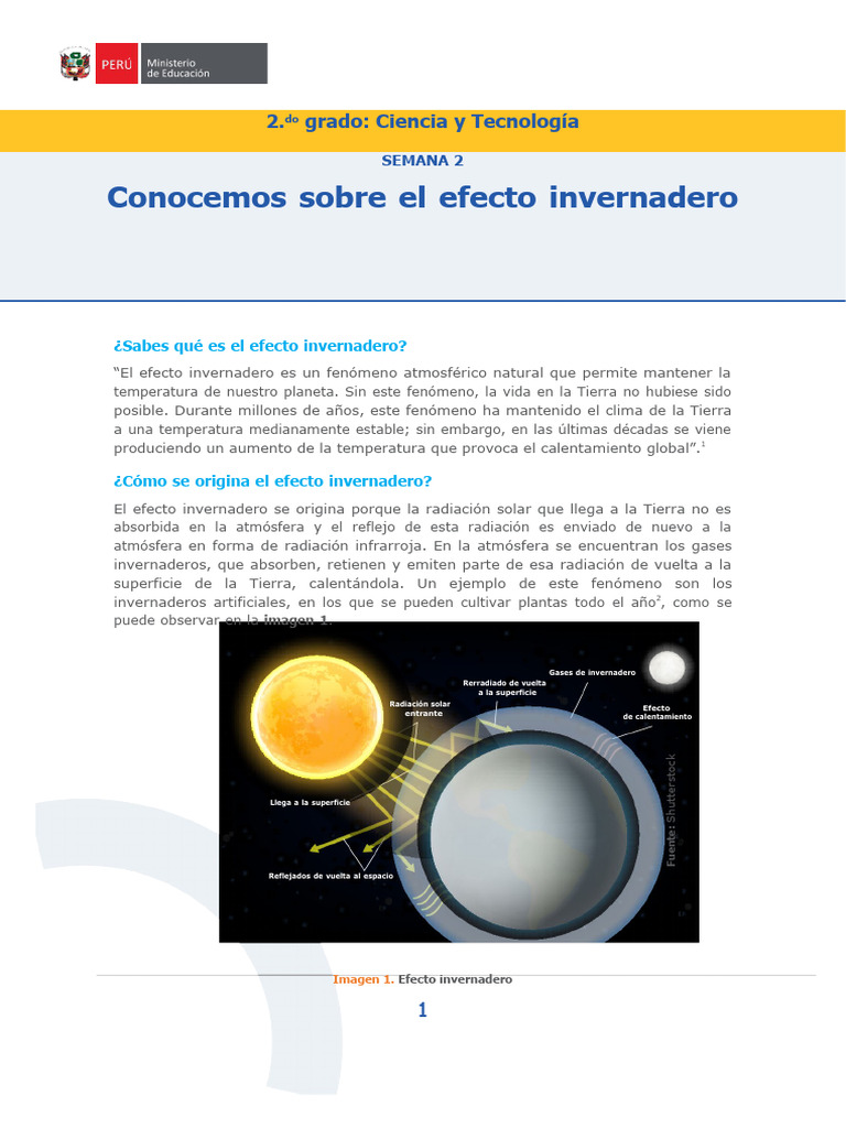2sc Efecto Invernadero Actividad Pdf Gases De Efecto Invernadero